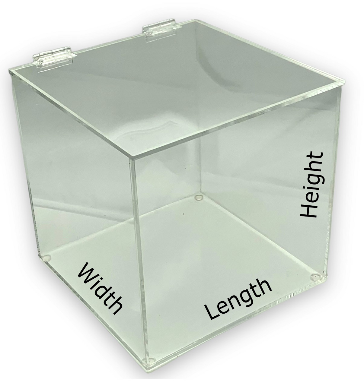 Acrylic Box With Hinged Lid - Custom Size – PlexiDepot